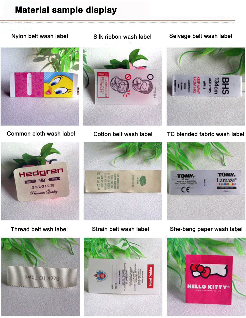 Custom-made high-grade cotton lead label cotton printed clothing marks ...